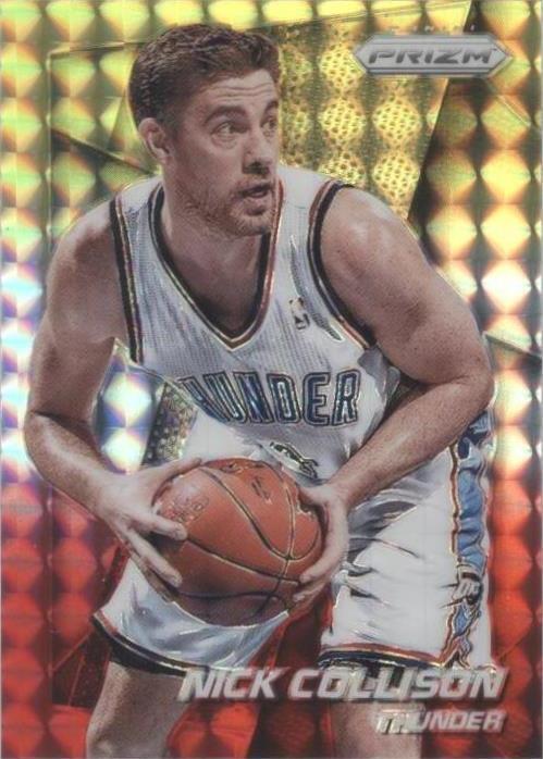 2014-15 Panini Prizm - Nick Collison #30 Yellow & Red Mosaic Prizm for ...