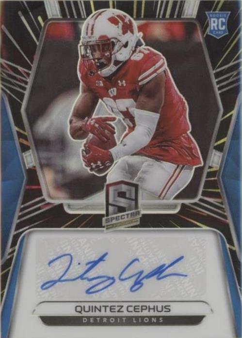 2020 Panini Spectra - Rookie Autographs Quintez Cephus #13 Hyper /99 ...