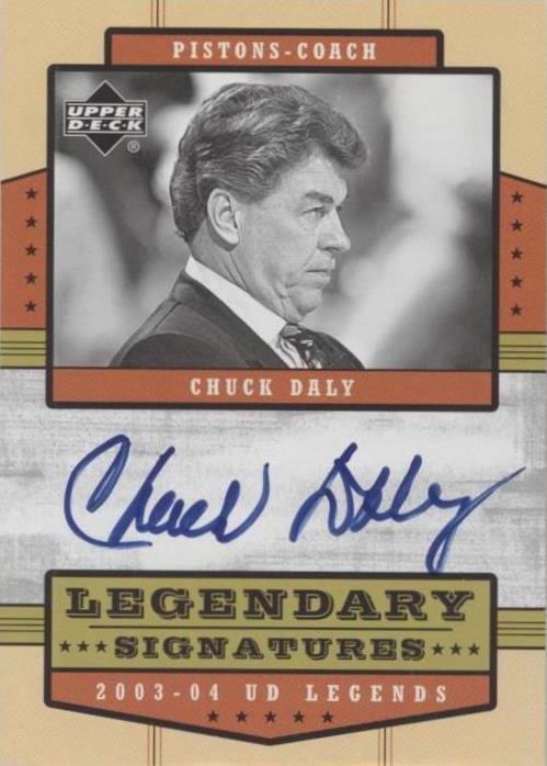2003-04 Upper Deck UD Legends - Legendary Signatures #LS-CD Chuck Daly ...