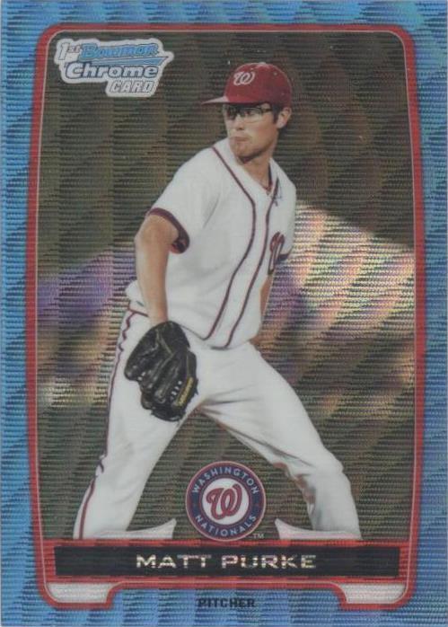 2012 Bowman - Chrome Prospects Refractor Blue Wave #BCP80 Matt Purke ...