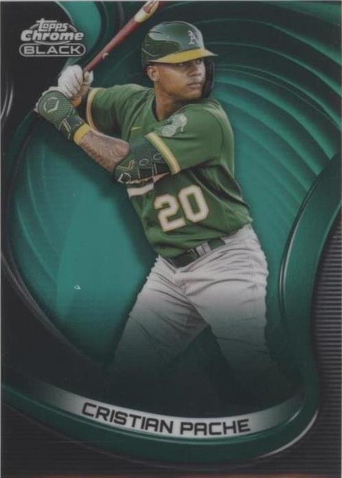 2022 Topps Chrome Black - Cristian Pache #52 Green Refractor /99 for ...