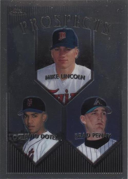 1999 Topps Chrome - Prospects #211 Brad Penny, Octavio Dotel, Mike ...
