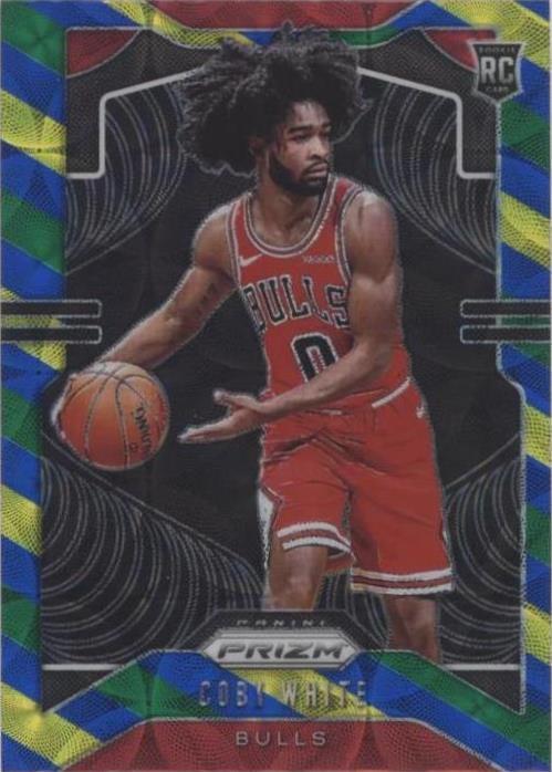 2019-20 Panini Prizm - Rookie Coby White #253 Choice Blue Yellow ...