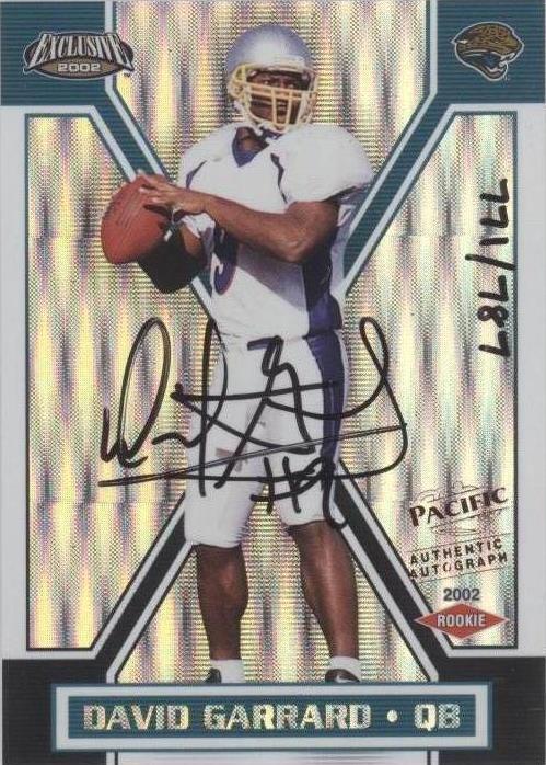 2002 Pacific Exclusive - David Garrard #195 /787 (AU, RC) for sale ...