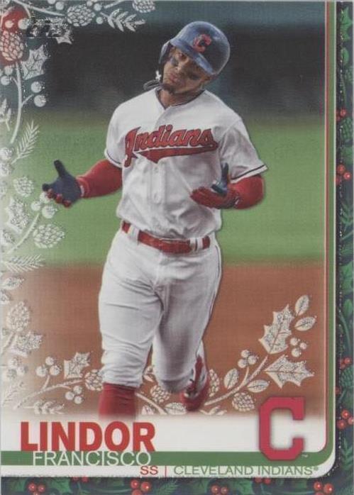 2019 Topps Holiday - Francisco Lindor #HW74 Metallic Snowflake for sale ...