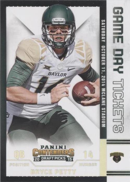 2015 Panini Contenders Draft Picks - Game Day Tickets Bryce Petty #7 ...