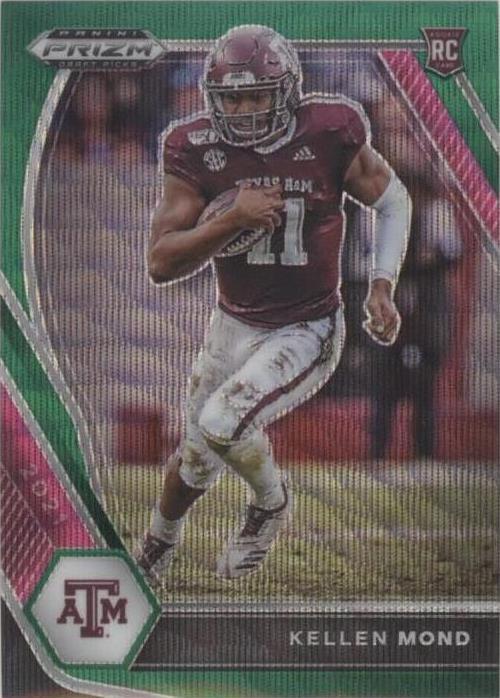 2021 Panini Prizm Draft Picks - Green Wave Prizm #132 Kellen Mond (RC ...