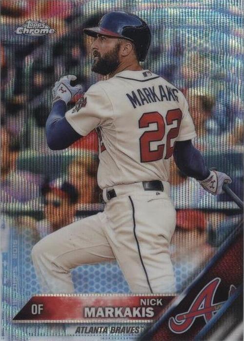 2016 Topps Chrome - Blue Wave Refractor #76 Nick Markakis /75 for sale ...