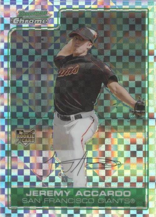2006 Bowman Chrome - Jeremy Accardo #203 X-Fractor /250 (RC) for sale ...