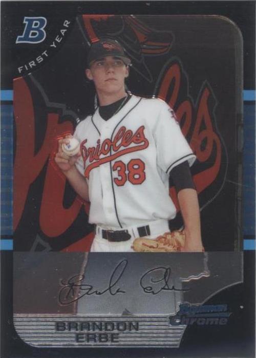 2005 Bowman Draft Picks & Prospects - Chrome Brandon Erbe #BDP48 (RC ...