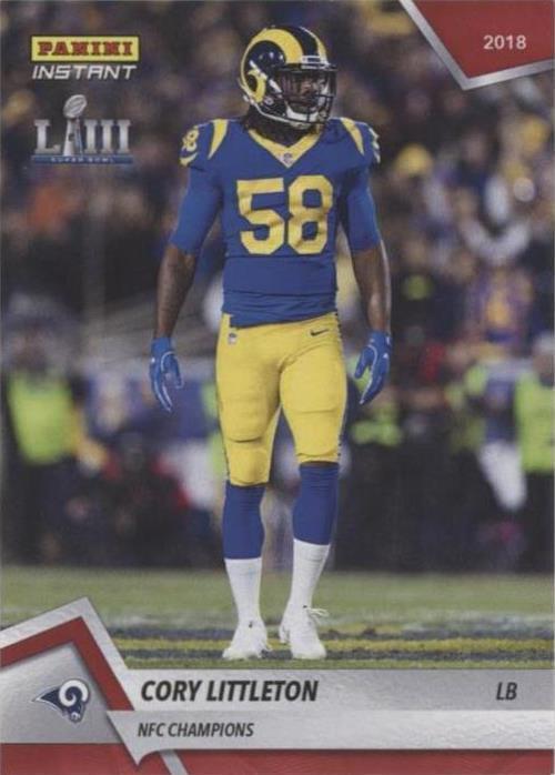 2018 Panini Instant NFL - NFC Champions Cory Littleton #402 /89 (RC ...
