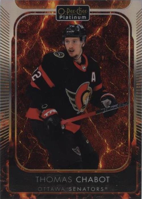 2021-22 O-Pee-Chee Platinum - Thomas Chabot #24 Hot Magma /499 for sale ...