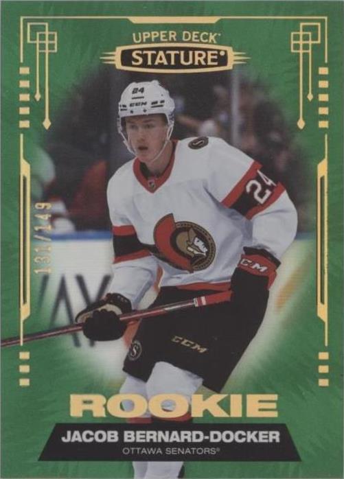 2021-22 Upper Deck Stature - Rookies Green #182 Jacob Bernard-Docker ...