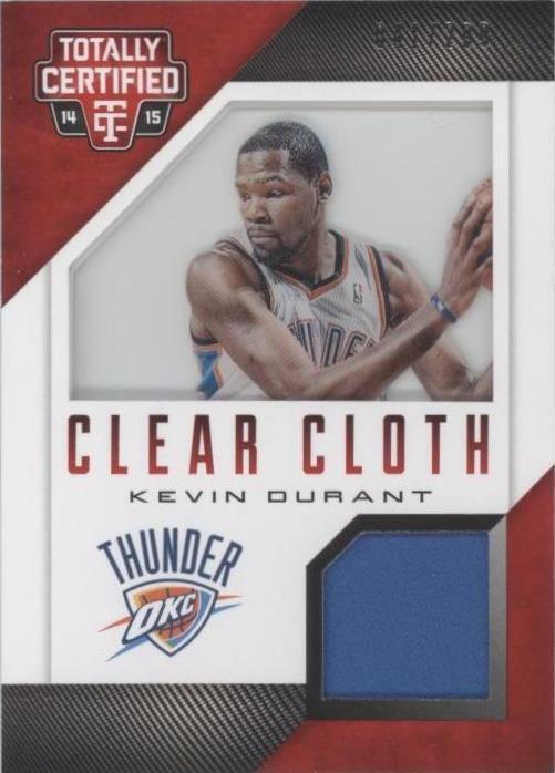 2014-15 Panini Totally Certified - Clear Cloth Jersey Kevin Durant #3 ...