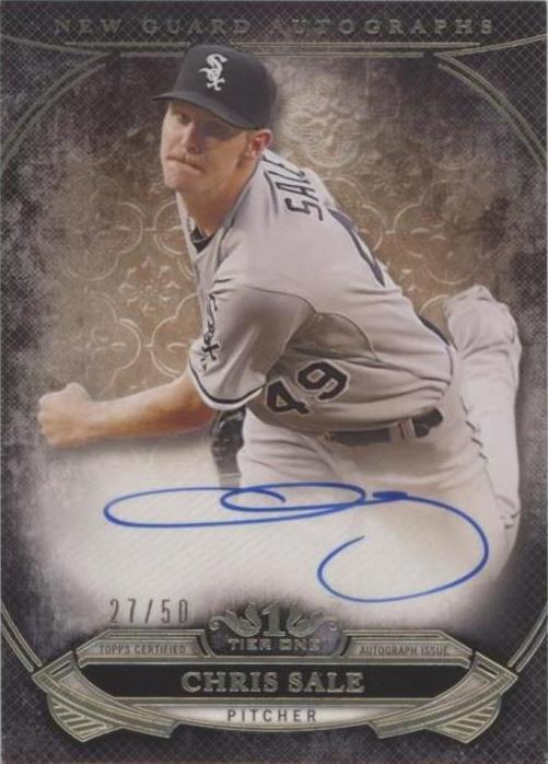 2015 Topps Tier One - New Guard Autographs Chris Sale #NGA-CSE /50 (AU ...