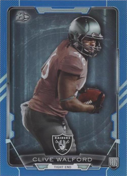 2015 Bowman - Rookies Clive Walford #66 Blue Rainbow Foil /499 (RC) for ...