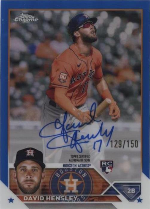 2023 Topps Chrome - Rookie Autographs David Hensley #RA-DH Blue ...