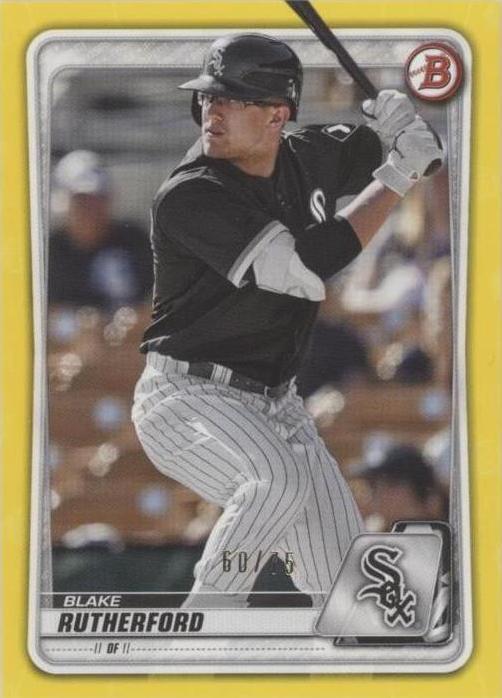 2020 Bowman - Prospects Blake Rutherford #BP-13 Yellow /75 (RC) for ...