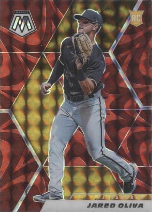 2021 Panini Mosaic - Rookie Jared Oliva #254 Reactive Red Mosaic Prizm ...