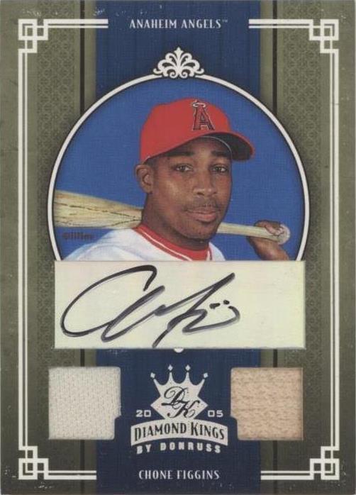 2005 Donruss Diamond Kings - Chone Figgins #7 Silver Materials ...