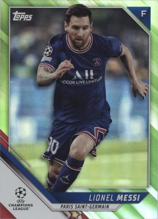 2021-22 Topps UCL Collection - Neon Green Foil #10 Lionel Messi /199 ...