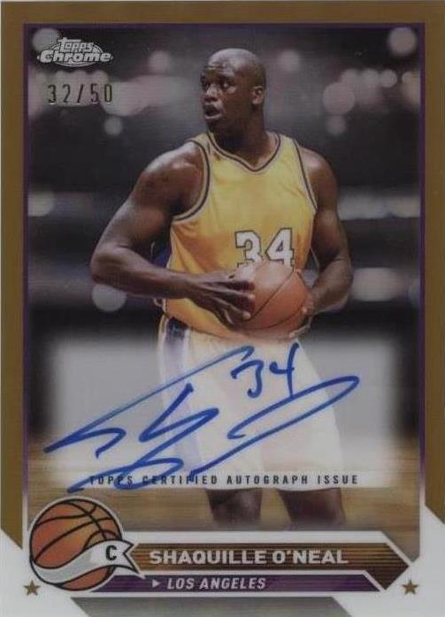 2023-24 Topps Chrome - Autographs Shaquille O'Neal #CG-SO Gold ...