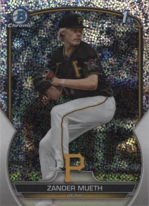 2023 Bowman Draft - Chrome Zander Mueth #BDC-131 Sparkle Refractor (RC ...