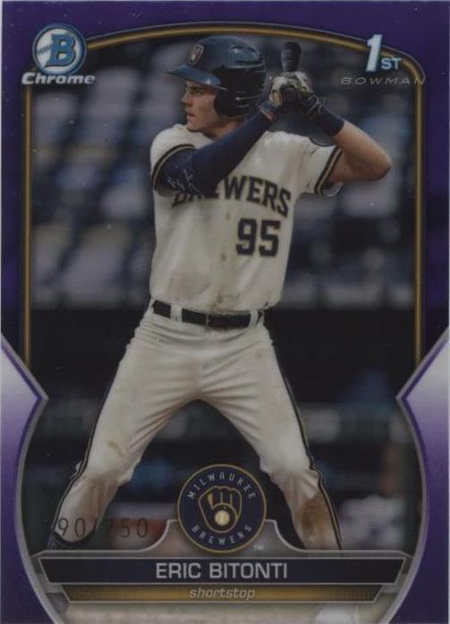 2023 Bowman Draft - Chrome Eric Bitonti #BDC-134 Purple Refractor /250 ...