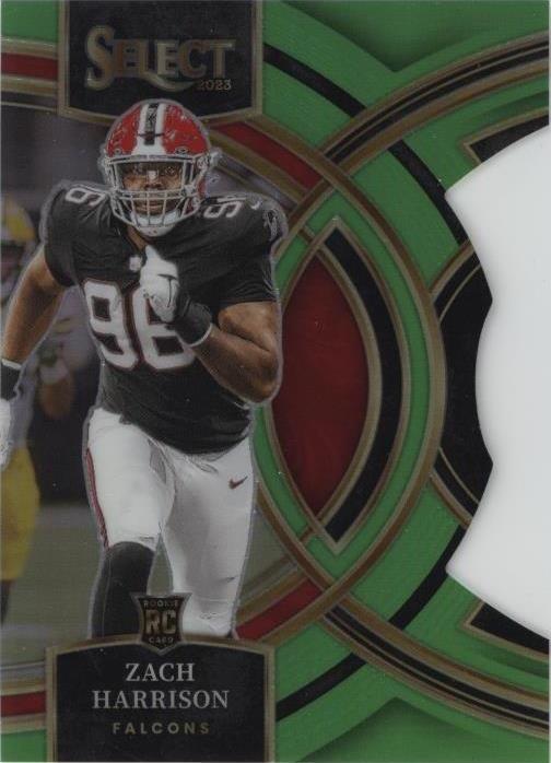 2023 Panini Select - Premier Level Zach Harrison #120 Neon Green Prizm ...