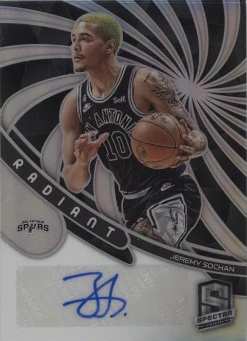 2022-23 Panini Spectra - Radiant Signatures Jeremy Sochan #RS-SOC /99 ...