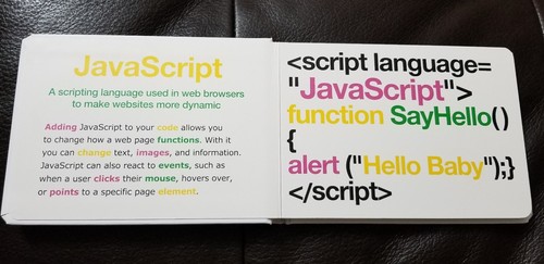 Javascript for Babies (Code Babies) - Board book By Sterling Children's ...