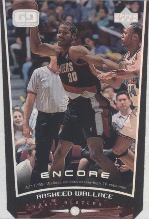 1998-99 Upper Deck Encore - Game Dated Rasheed Wallace #67 for sale online | eBay