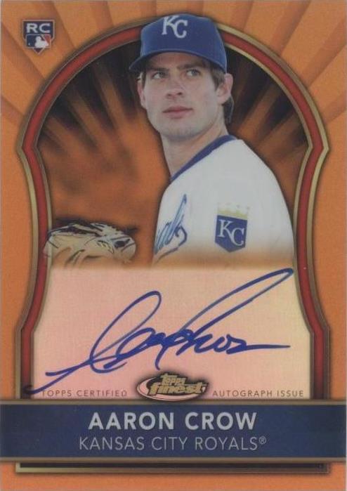 2011 Topps Finest - Orange Refractor Rookie Autographs #96 Aaron Crow ...