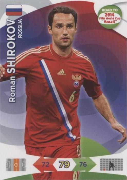2014 Panini Adrenalyn XL Road to FIFA World Cup Brazil - Roman Shirokov for sale online | eBay