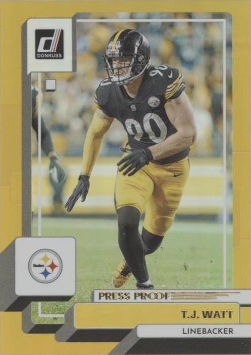 2022 Panini Donruss - Press Proof Premium #221 T.J. Watt for sale ...
