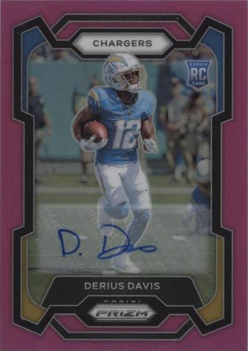 2023 Panini Prizm - Rookies Derius Davis #351 Pink Prizm Autographs (AU ...