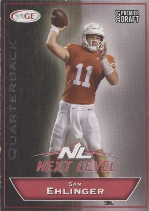 2021 Sage Premier Draft - Next Level Sam Ehlinger #151 Red (RC) for ...