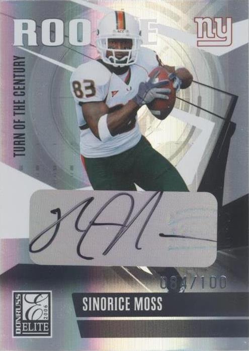 2006 Donruss Elite - Turn of the Century Signatures #208 Sinorice Moss ...