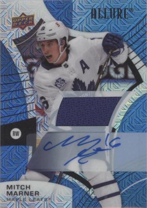 2021-22 Upper Deck Allure - Blue Line Autograph Jersey #64 Mitch Marner ...