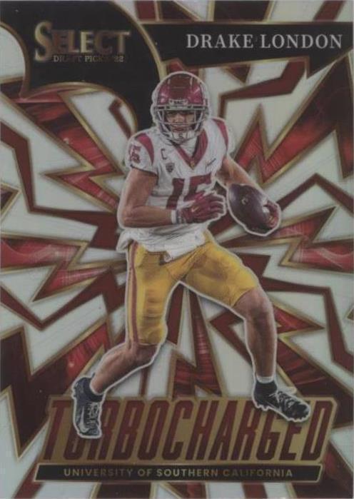 2022 Panini Select Draft Picks - Turbocharged Drake London #TDL Silver ...