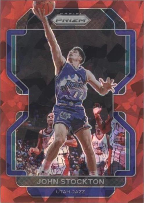2021-22 Panini Prizm - Red Ice Prizm #267 John Stockton for sale online ...