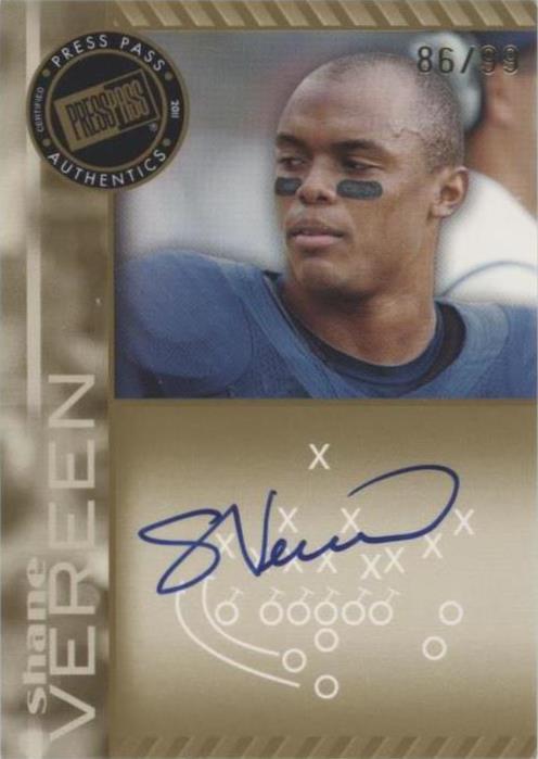 2011 Press Pass - Signings Gold #PPS-SV Shane Vereen /99 (AU, RC) for ...