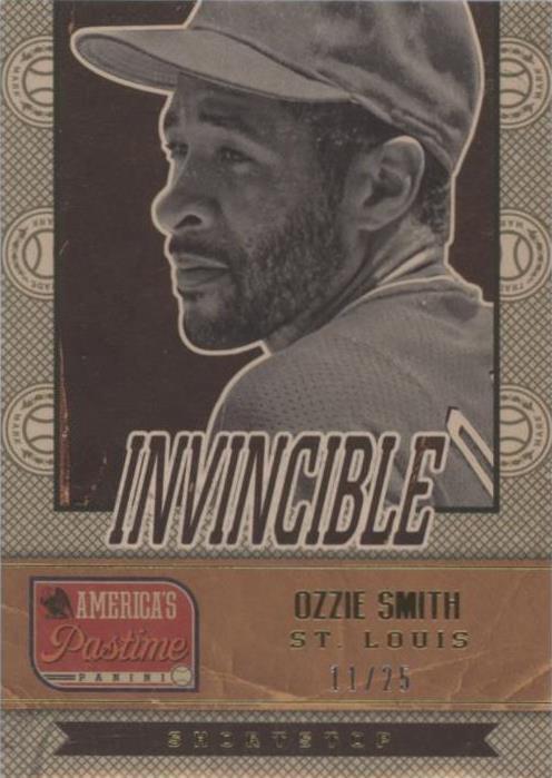 2013 Panini America's Pastime - Invincible Gold #I7 Ozzie Smith /25 for ...
