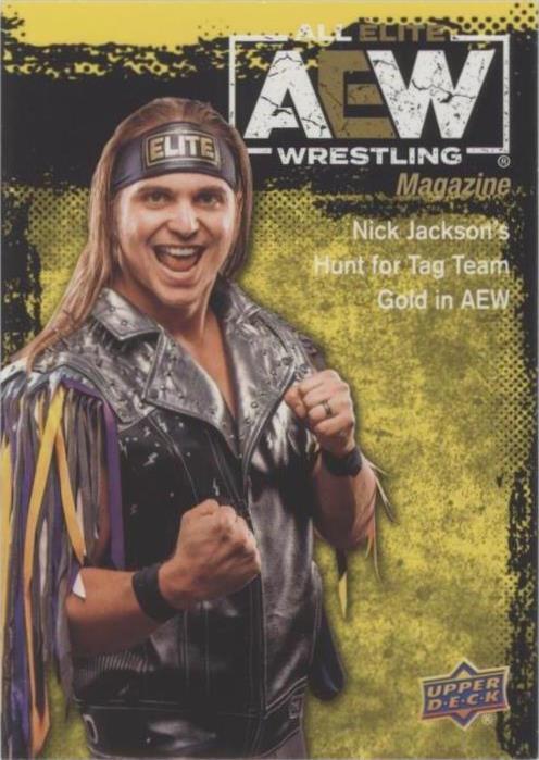 2021 Upper Deck AEW All Elite Wrestling - AEW Magazine Nick Jackson #96 Yellow (RC) for sale ...