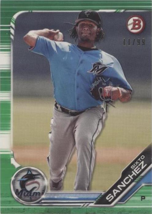 2019 Bowman Draft - Green #BD-89 Sixto Sanchez /99 (RC) for sale online ...
