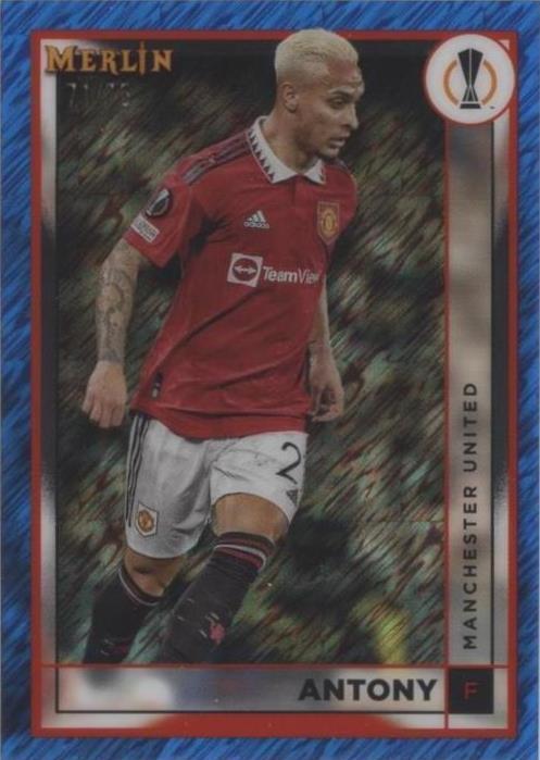 2022-23 Topps Merlin UEFA Club Competitions - Antony #102 Blue Shimmer ...