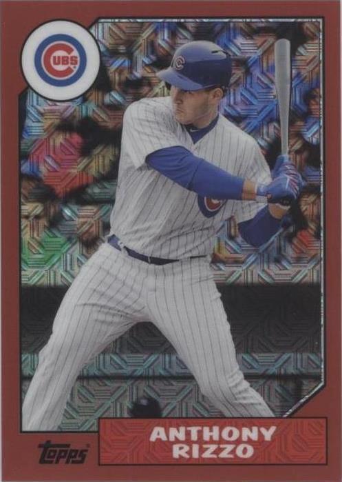 2017 Topps Silver Pack 1987 Design Chrome - Anthony Rizzo #87-ARI Red ...