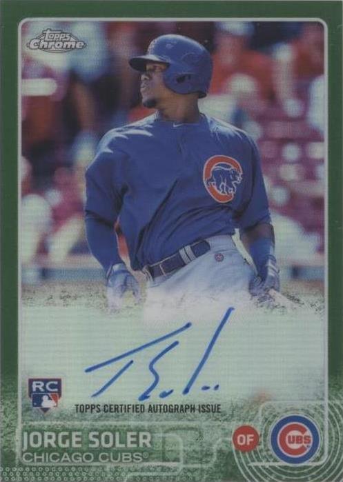 2015 Topps Chrome - Rookie Autographs Jorge Soler #AR-JS Green ...