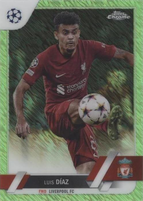 2022-23 Topps Chrome UEFA Club Competitions - Neon Green Shimmer Refractor #199 Luis Diaz /399 ...