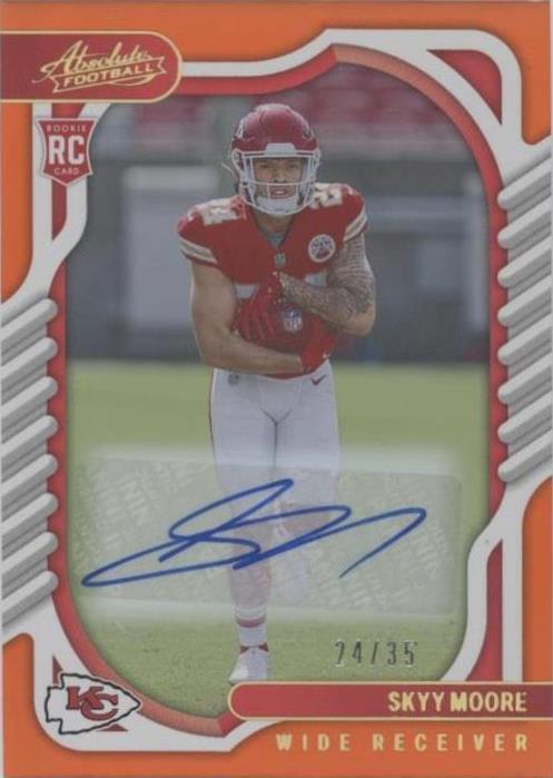 2022 Panini Absolute - Rookies Skyy Moore #124 Spectrum Orange ...